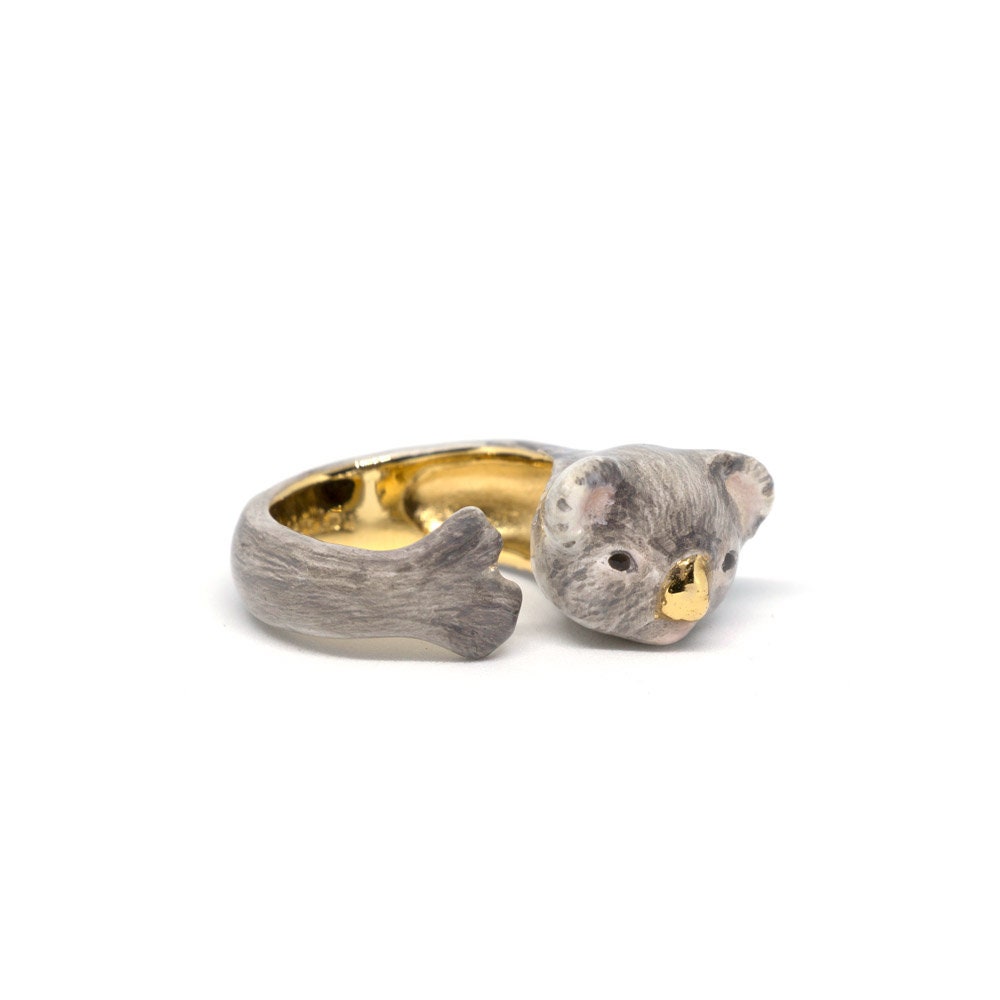 Koala Ringhugging Koala Ringanimal Jewellery Marylou - Etsy
