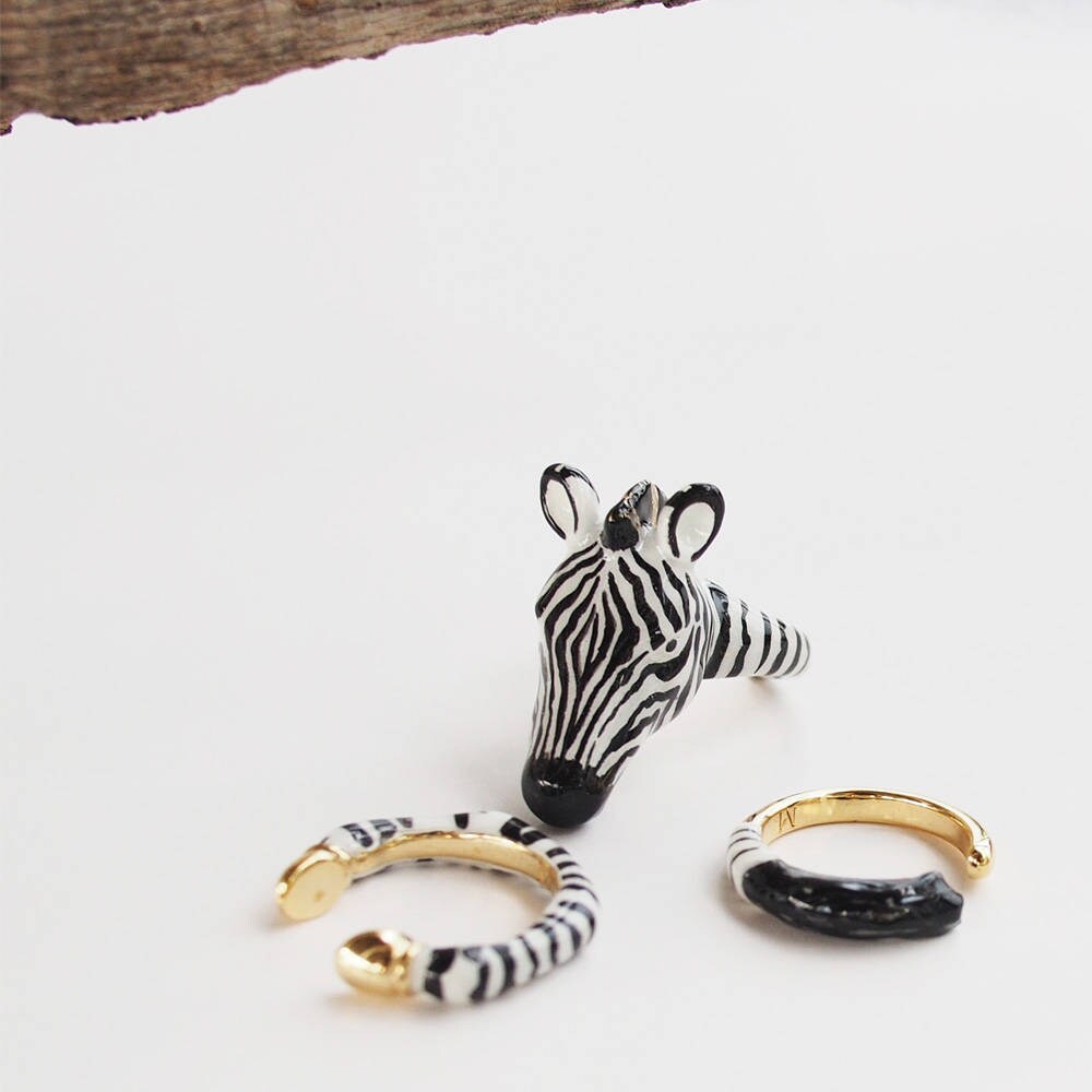 3-piece Zebra Rings Animal Jewelry three Pieces Ring - Etsy