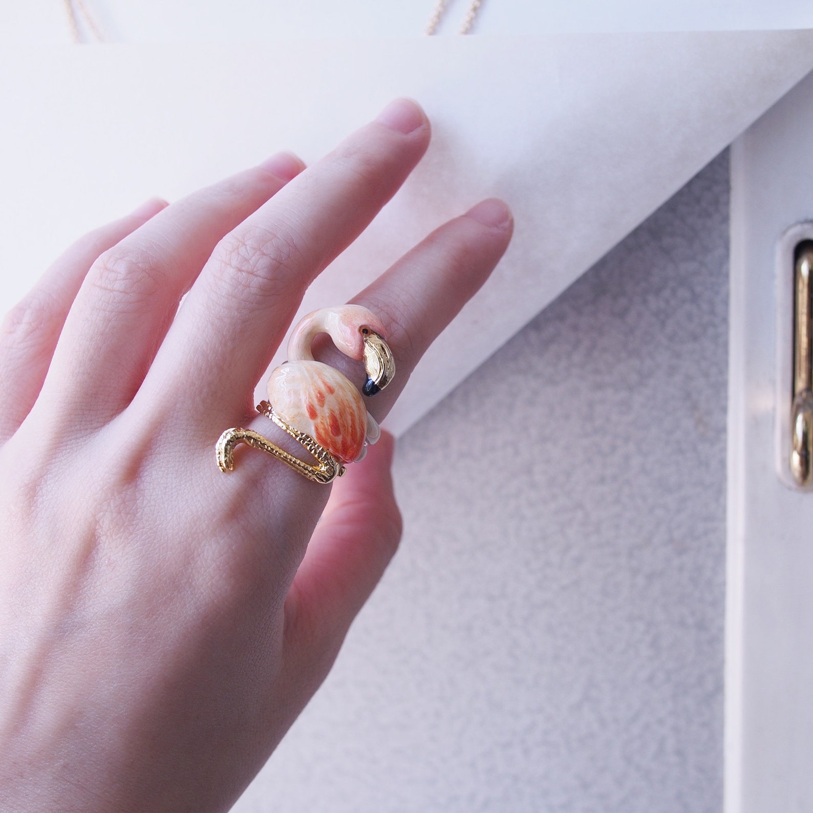 3-piece Flamingo Rings light Pink Animal Jewelry Three - Etsy