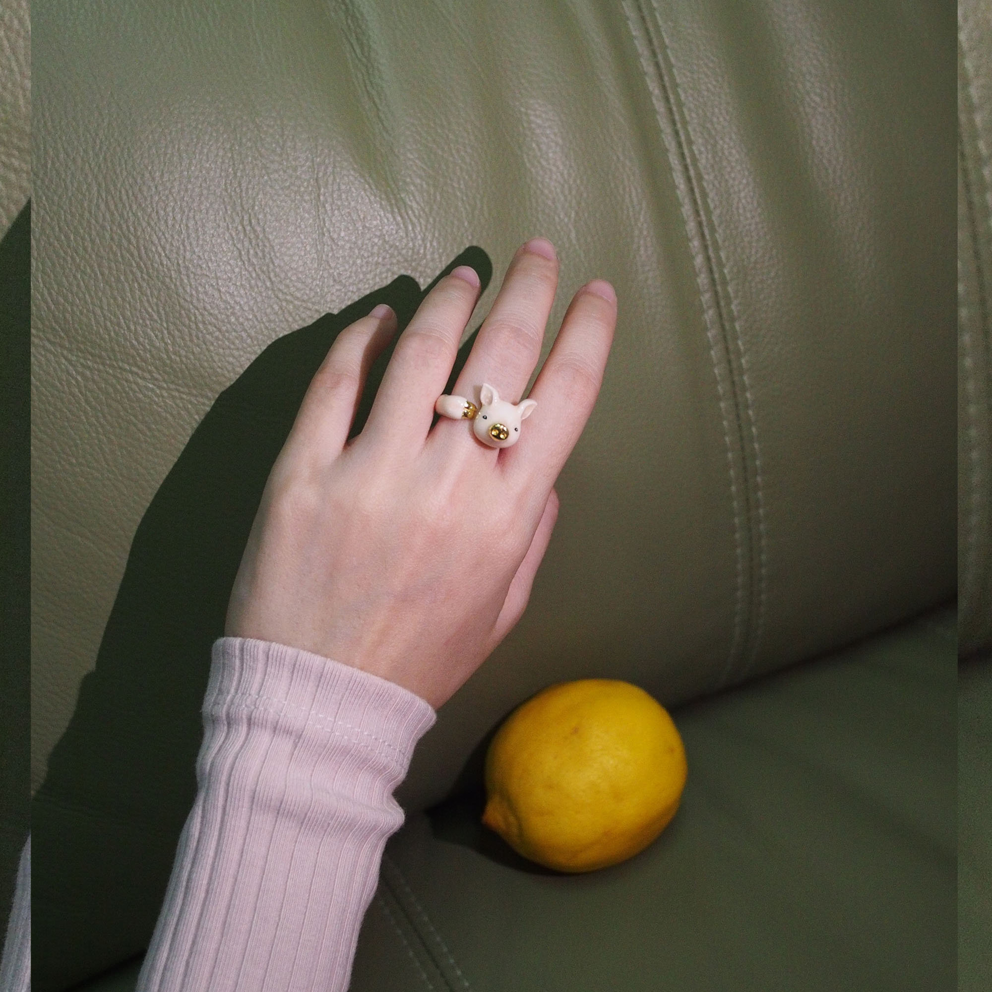 Pig Hug Ring Pig Ring Animal Jewellery Marylou hugging - Etsy