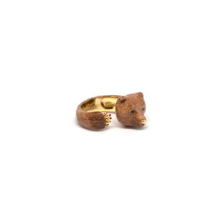 Bear Hug Ring, Brown Bear Ring, Animal Jewellery, Marylou ,hugging ...