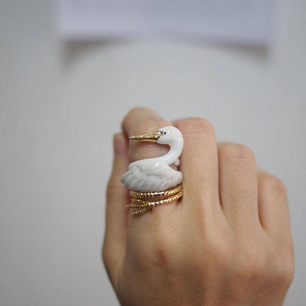 Crane Ring - Etsy