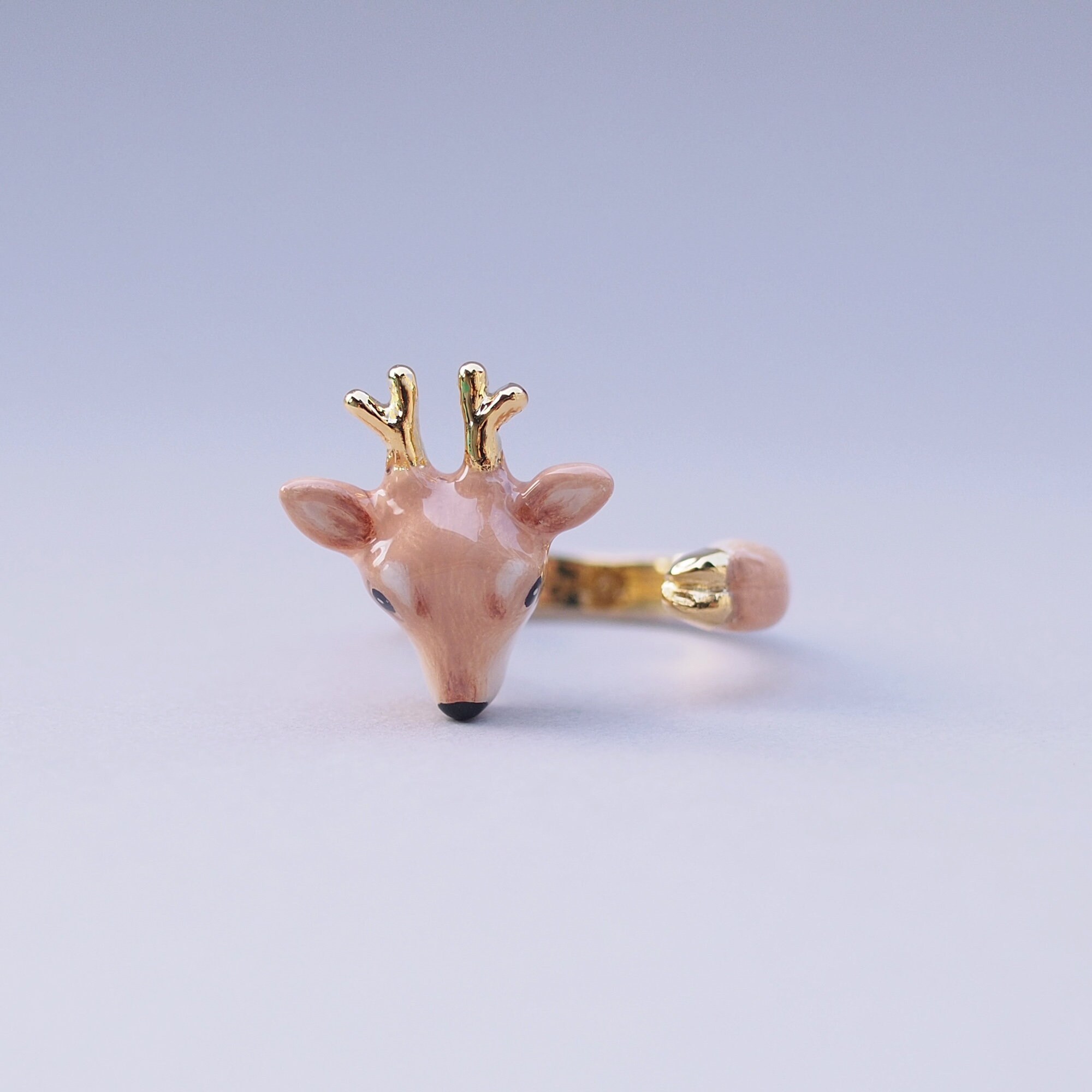 Deer Hug Ring Deer Ring Animal Jewellery Marylou hugging | Etsy