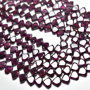 Garnet Faceted Flat Diamond Shape Beads Strand,red Stone, Semi Precious ...