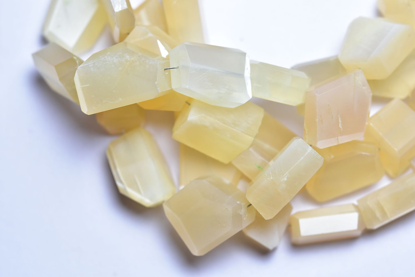 Peach Moonstone Faceted Nuggets Natural Gemstone Beads Top - Etsy