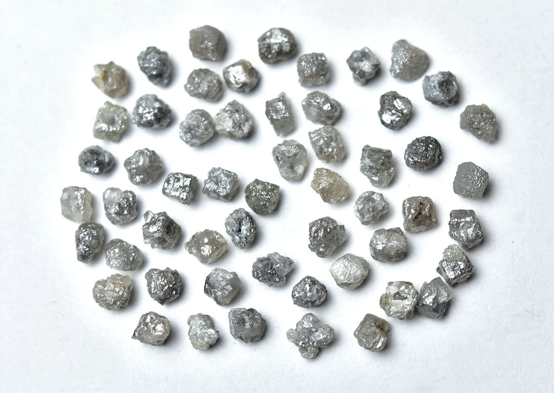 Natural Diamond Raw Stone, Gray Diamond Rough , Natural Shape Diamond ...