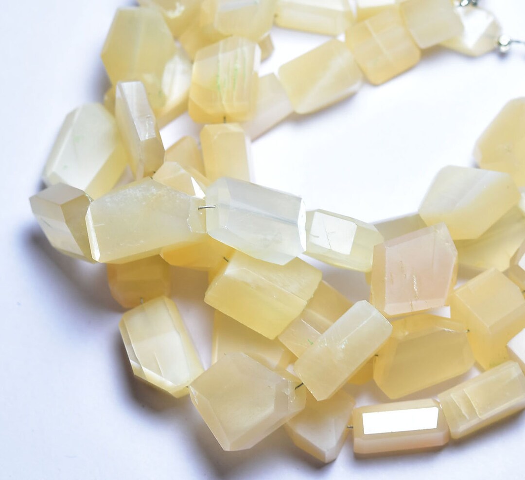 Peach Moonstone Faceted Nuggets, Natural Gemstone Beads, Top Quality ...