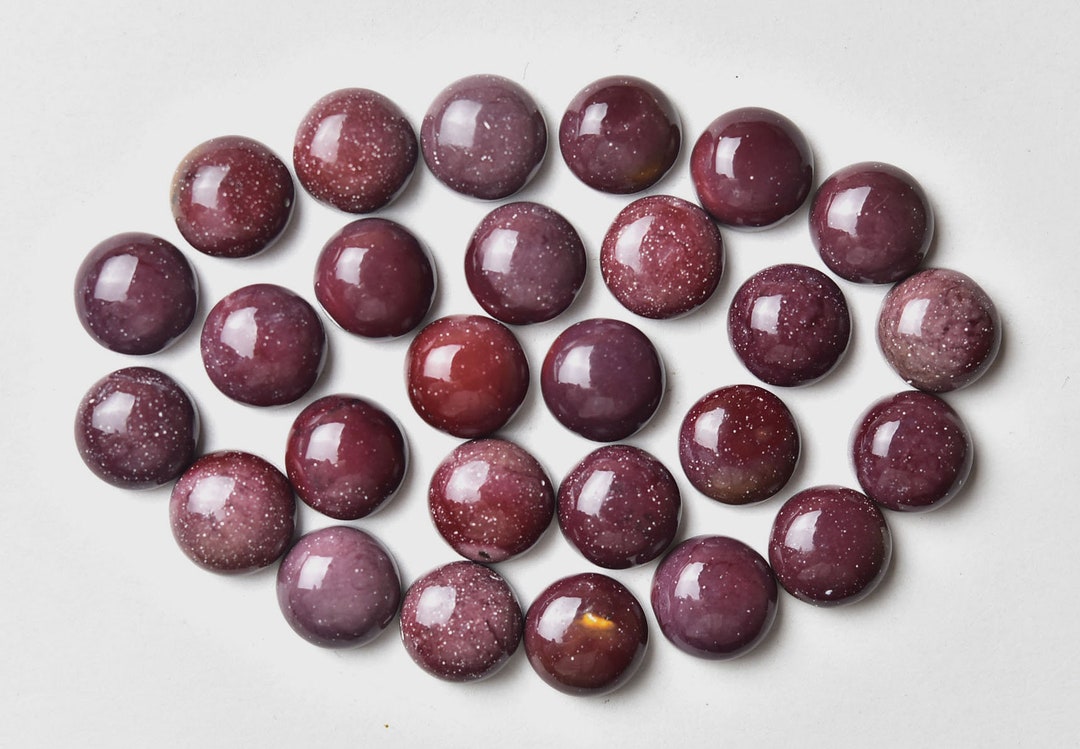 10 MM, Red Jasper Round Cabochons, Smooth Gemstone Cabs , Pack of 3 ...