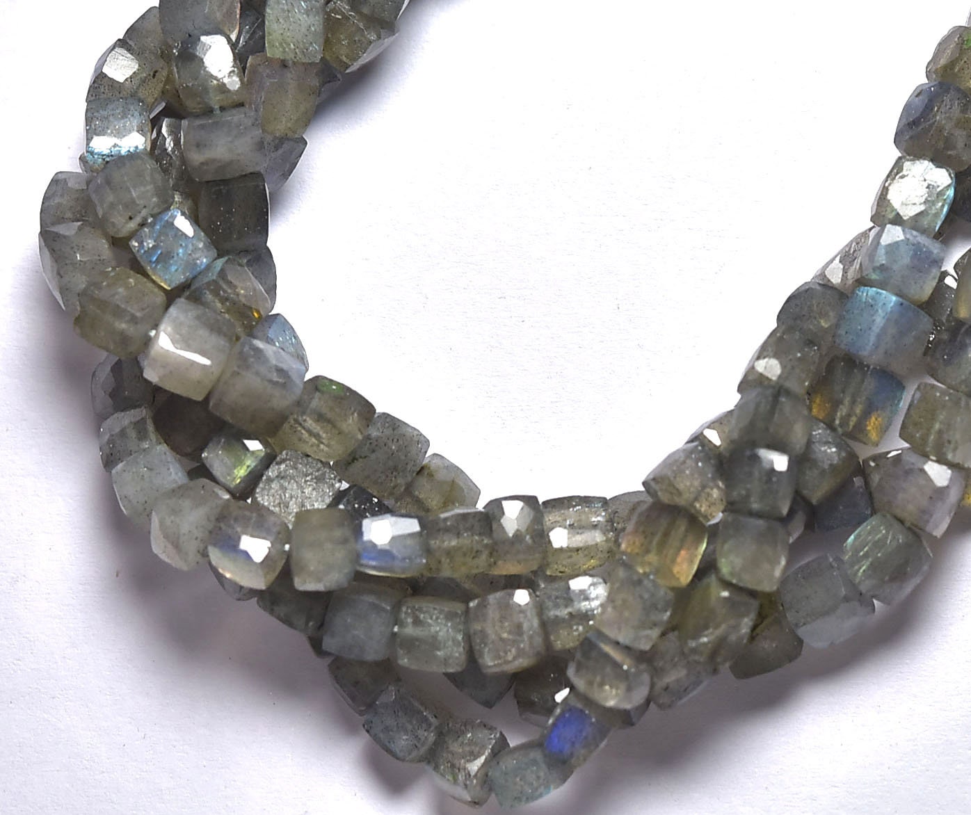 Labradorite Faceted 3D Cube Briolette Gemstone Natural - Etsy