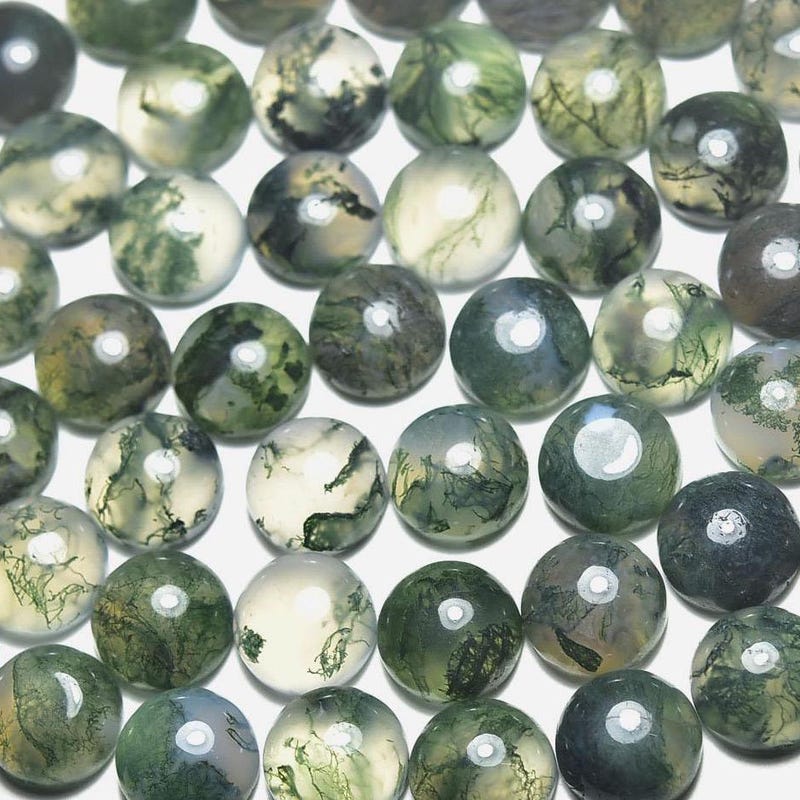 Moss Agate Cabochon - Etsy