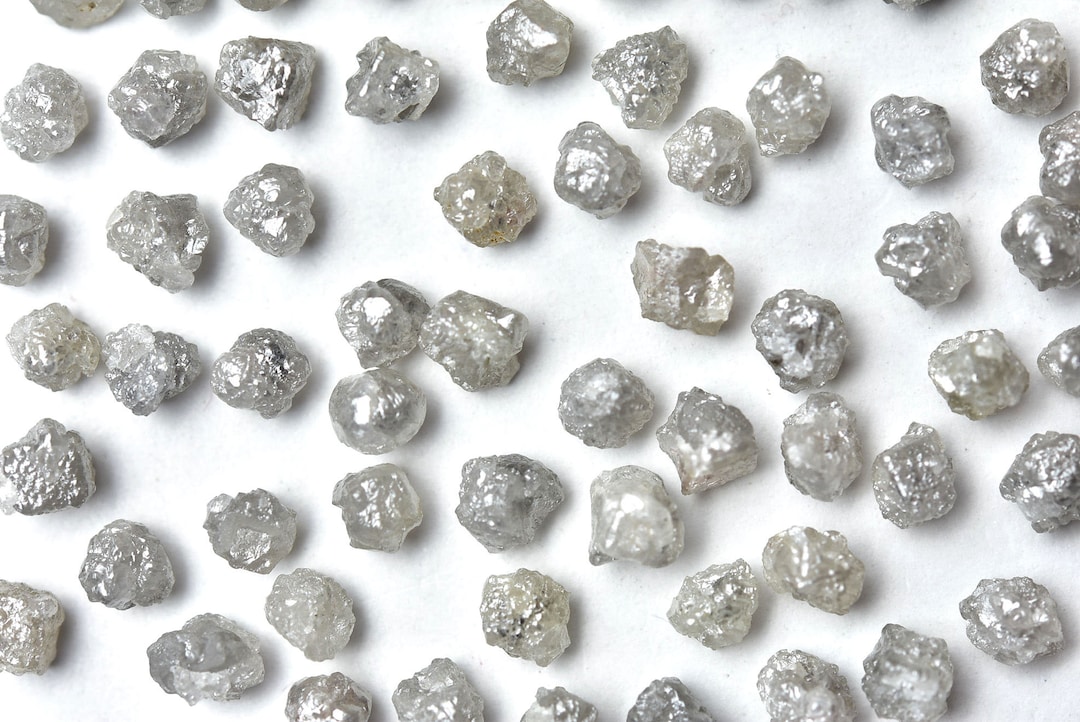 Natural Diamond Rough for Jewelry, Gray, Natural Form Diamond, Uncut ...