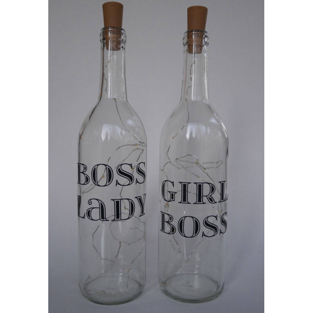 Boss Lady Girl Boss Lighted Wine Bottles Fairy Light Bottle | Etsy