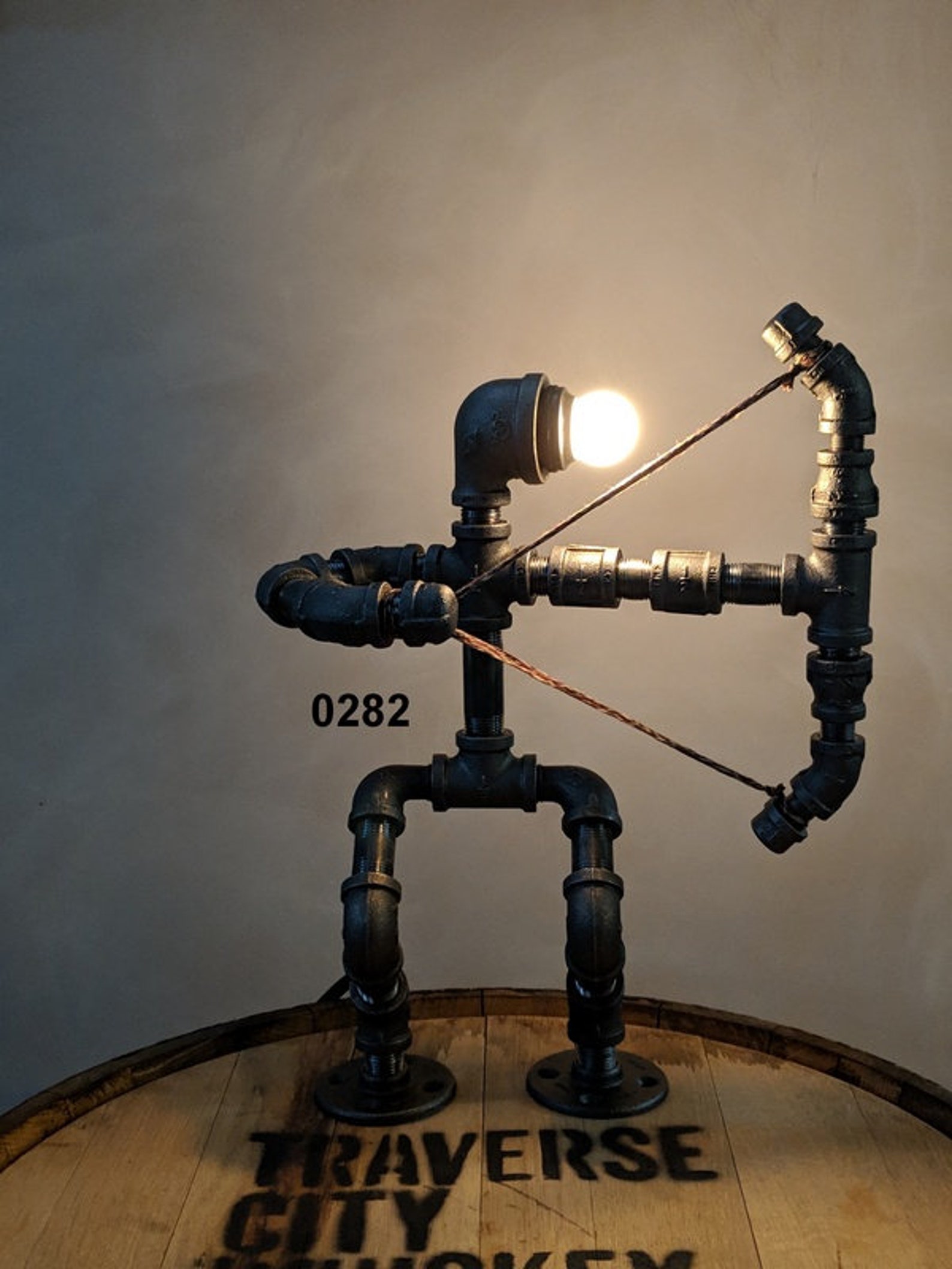 Industrial Pipe Lamp Robot Lamp Pipeman Desk Lamp Table - Etsy