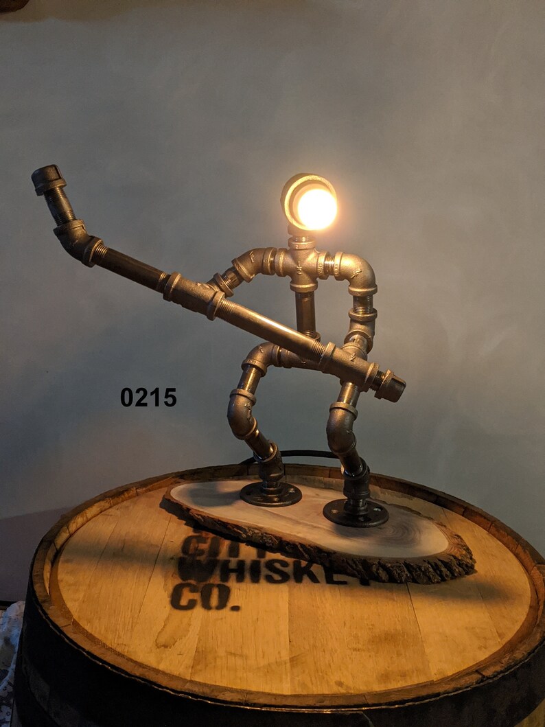 Industrial Pipe Lamp Pipe Lamp Pipeman Robot Lamp Desk - Etsy