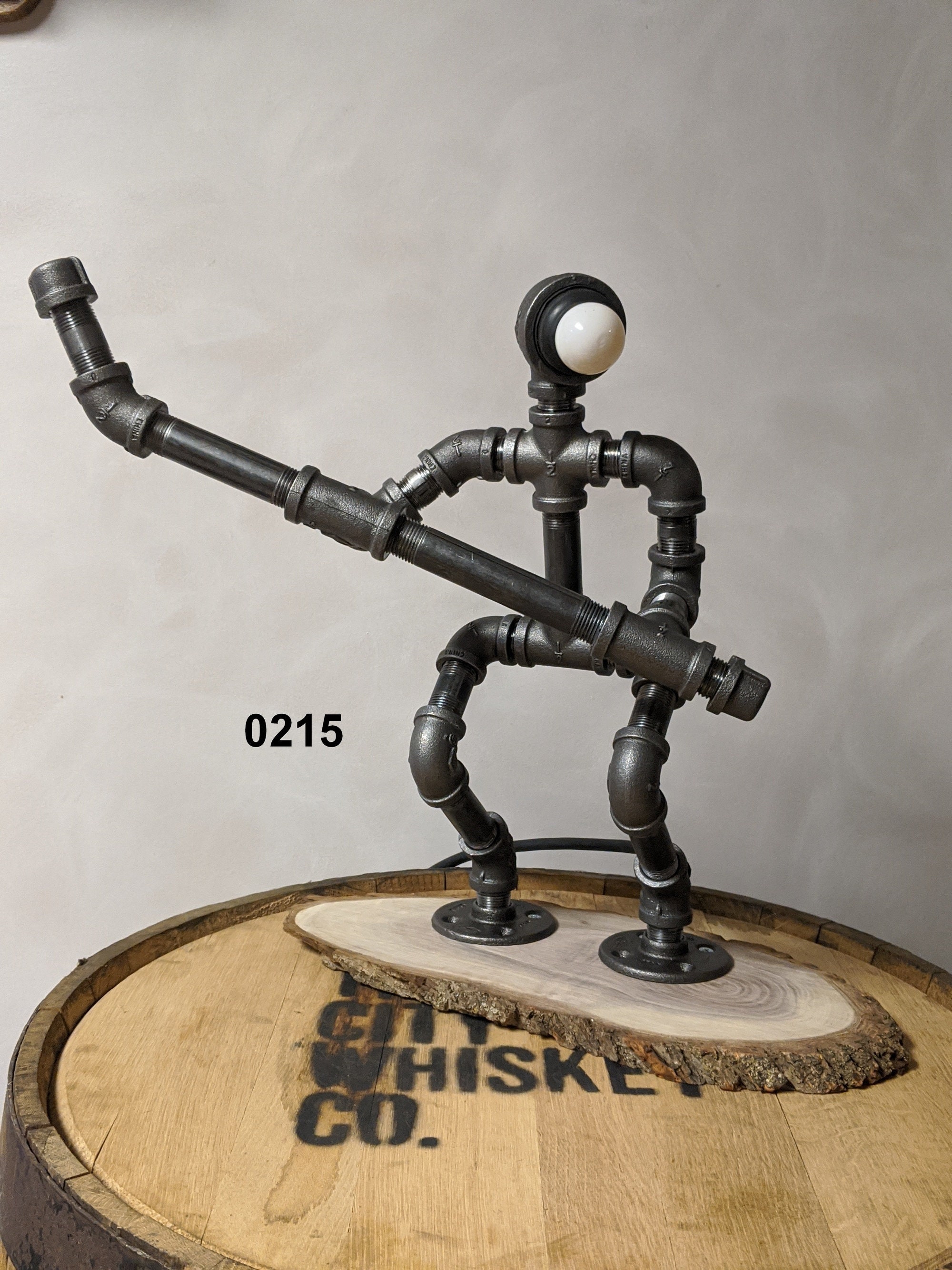 Industrial Pipe Lamp Pipe Lamp Pipeman Robot Lamp Desk - Etsy