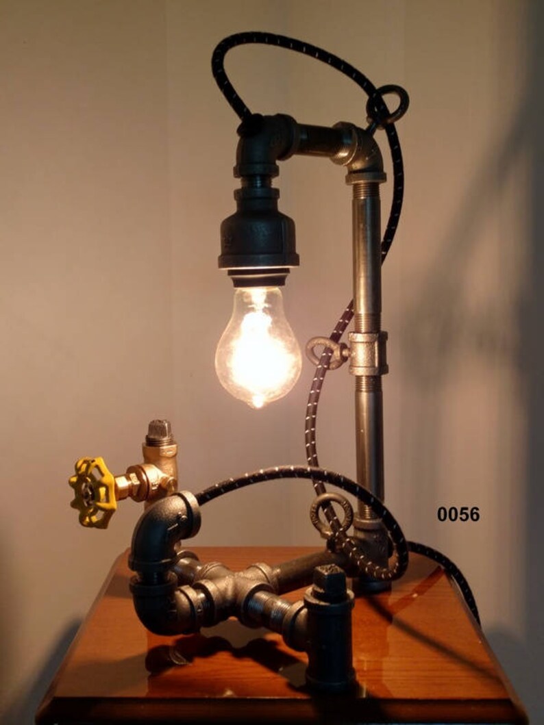 Industrial Pipe Lamp Pipe Lamp Edison Lamp Desk Lamp Table - Etsy