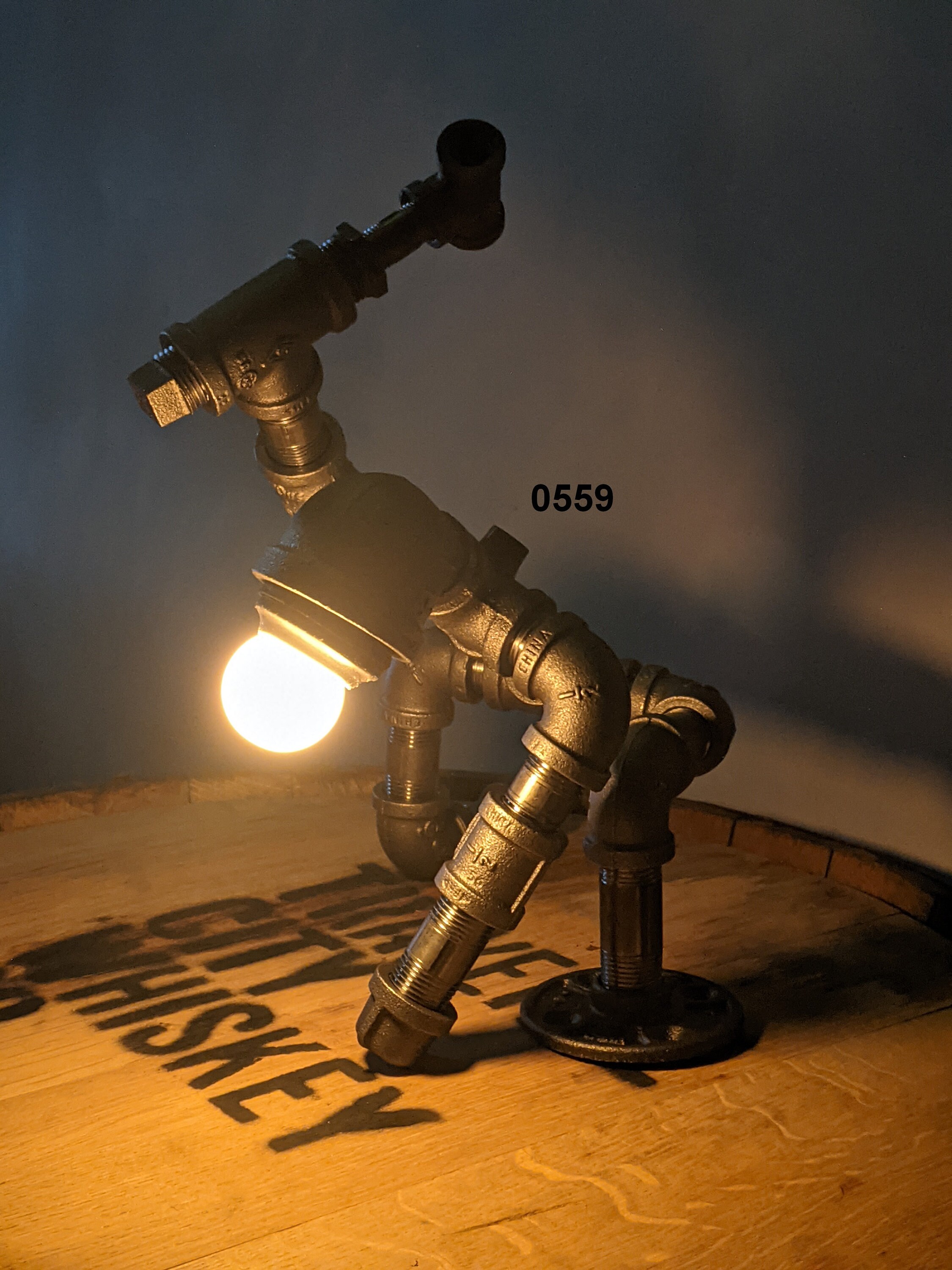 PipeMan Hammer Industrial Pipe Lamp Lighting Accent | Etsy