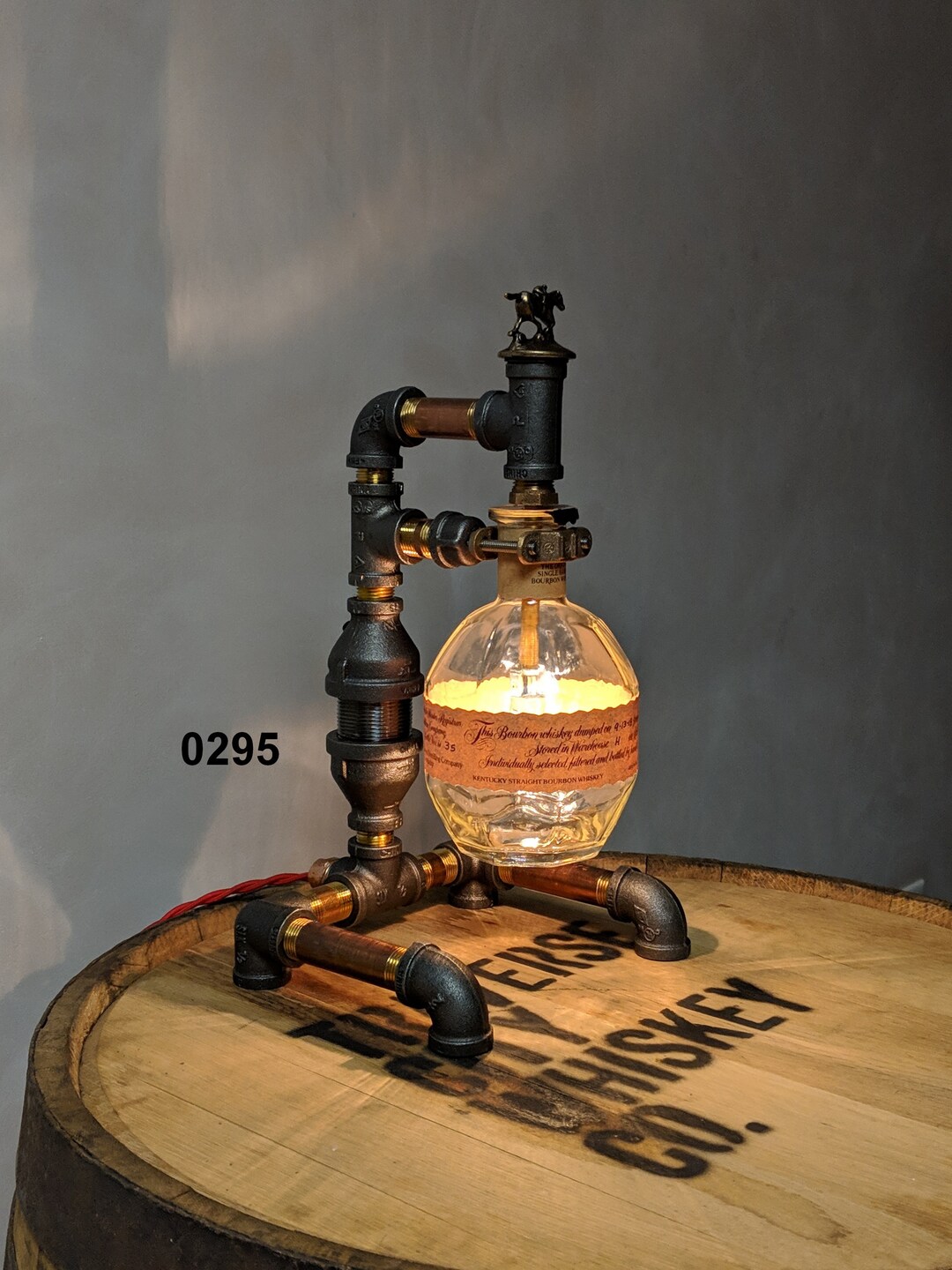 Bottle Lamp, Industrial Pipe Lamp, Desk Lamp, Table Lamp, Bar Lamp ...