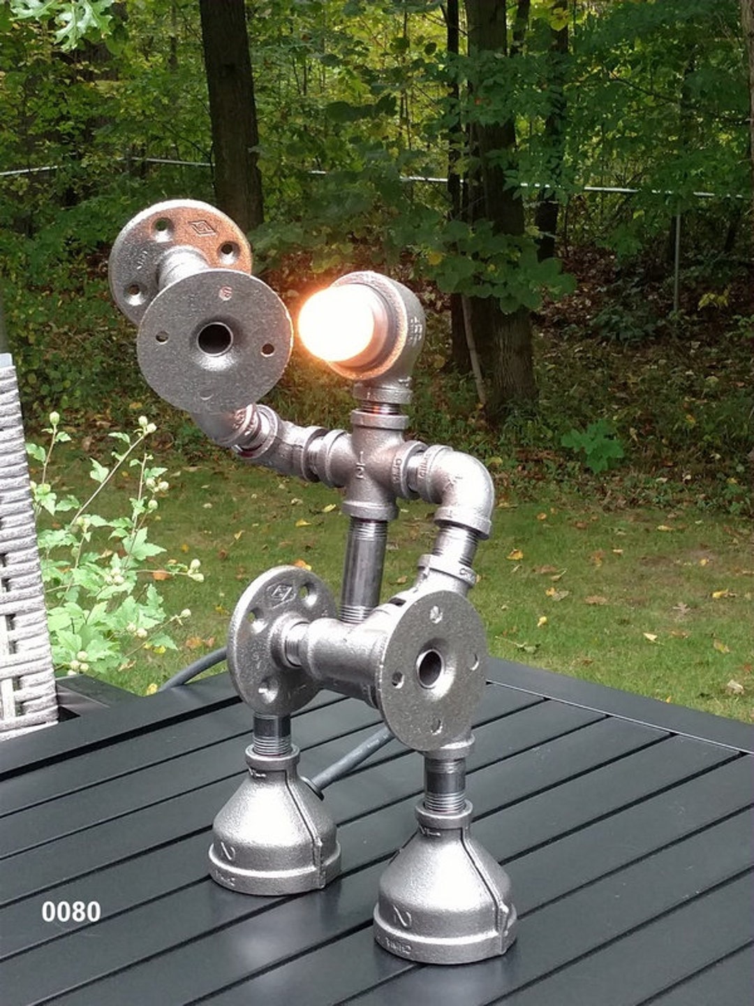 Industrial Pipe Lamp; Robot Lamp; Pipeman, Desk Lamp, Table Lamp; Pipe ...