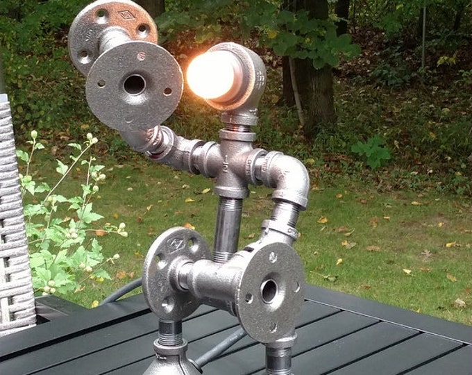 Industrial Pipe Lamp; Robot Lamp; Pipeman, Desk Lamp, Table Lamp; Pipe ...