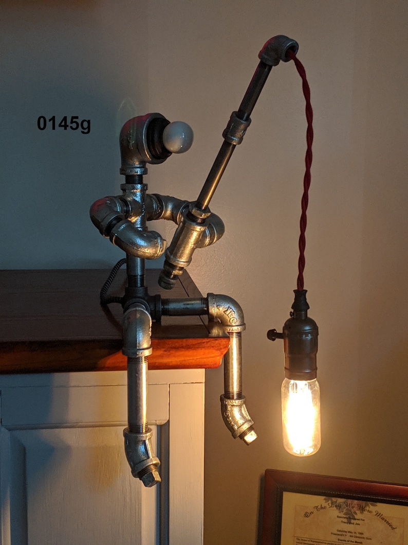 Industrial Pipe Lamp; Robot Lamp; Pipeman, Desk Lamp, Table Lamp; Pipe ...