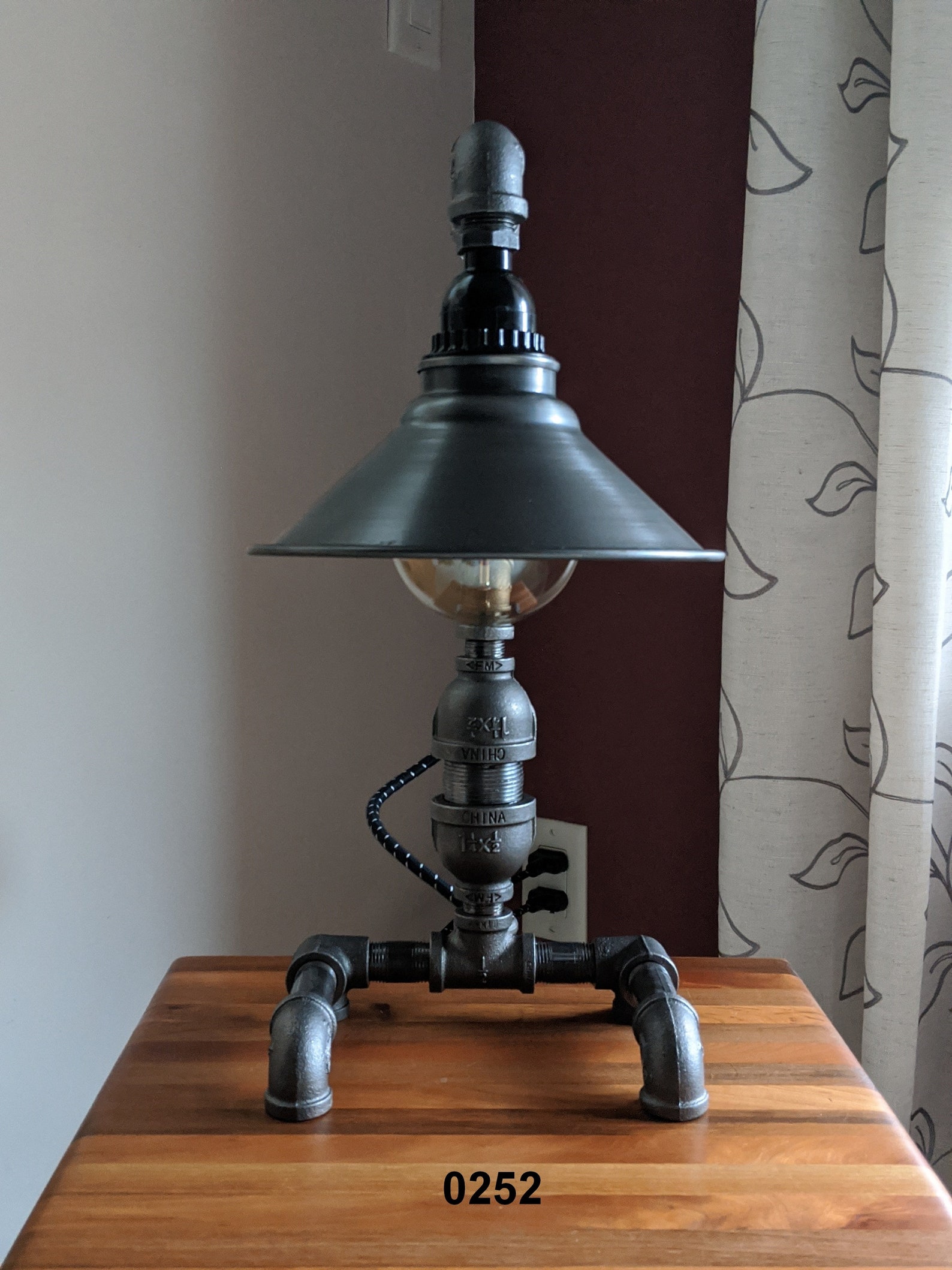 Industrial Pipe Lamp, Edison Lamp, Table Lamp, Desk Lamp, Accent Lamp ...