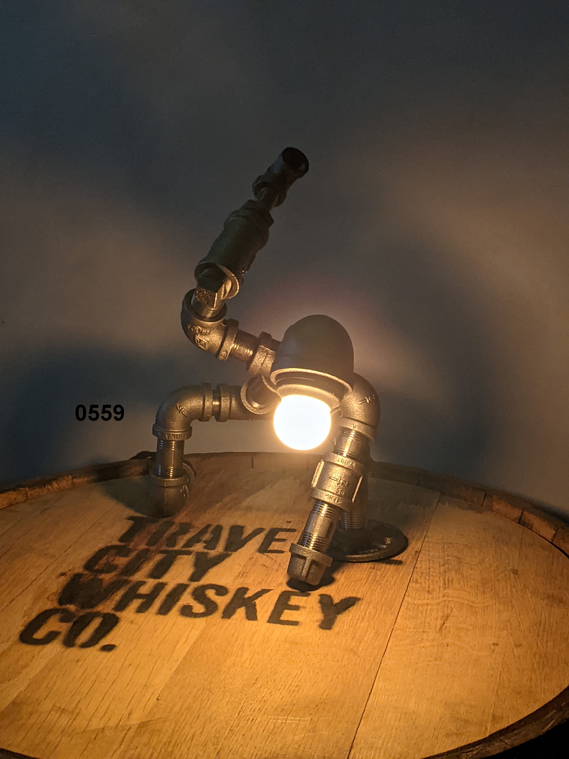 Pipeman, Hammer, Industrial, Pipe, Lamp, Lighting, Accent, Table ...