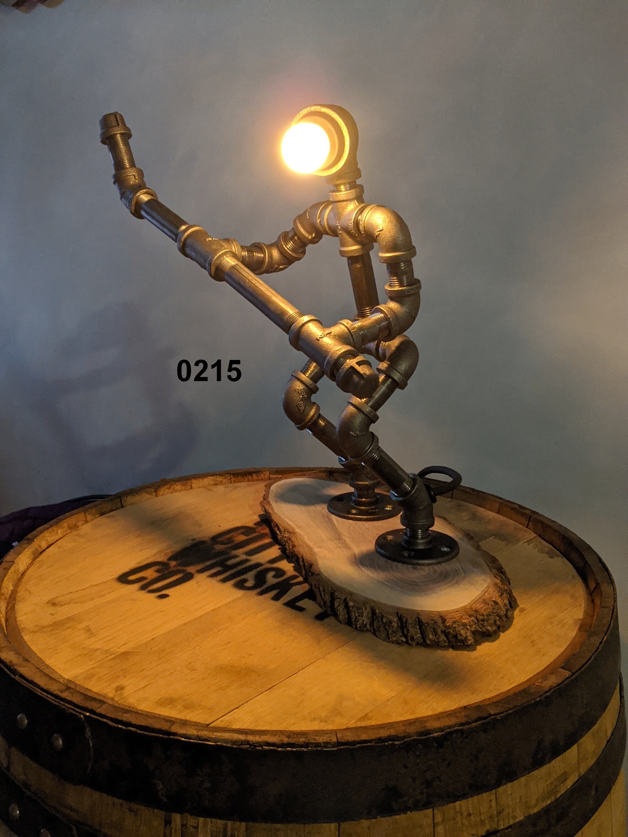 Industrial Pipe Lamp Pipe Lamp Pipeman Robot Lamp Desk - Etsy