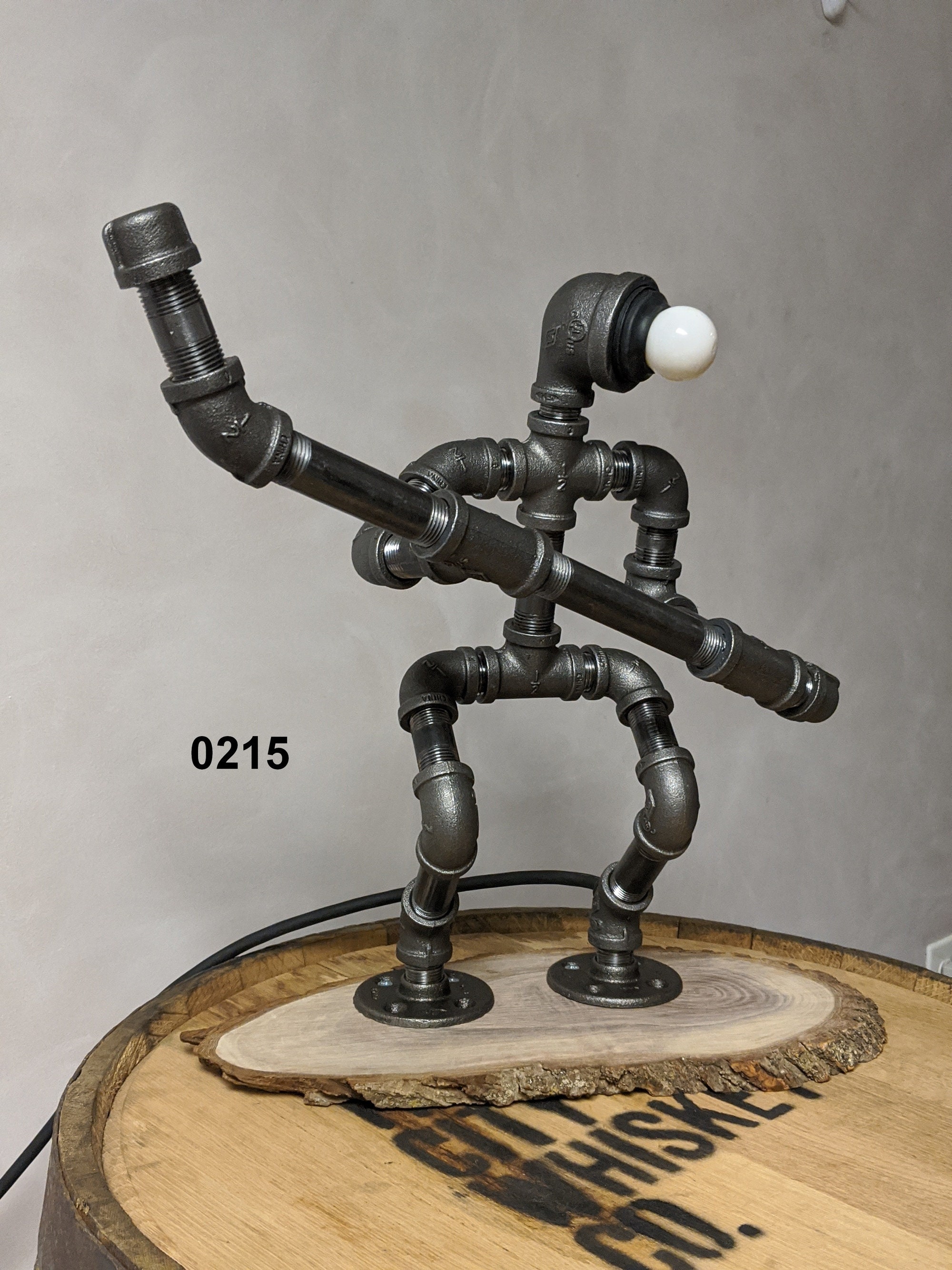 Industrial Pipe Lamp Pipe Lamp Pipeman Robot Lamp Desk - Etsy