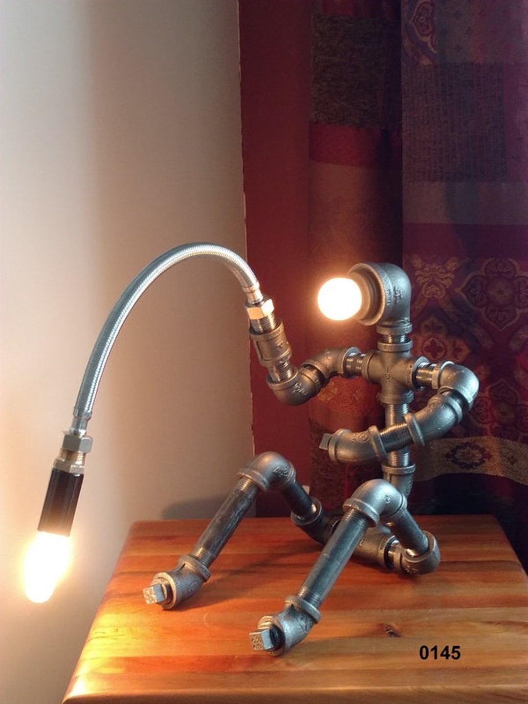 Industrial Pipe Lamp; Robot Lamp; Pipeman, Desk Lamp, Table Lamp; Pipe ...