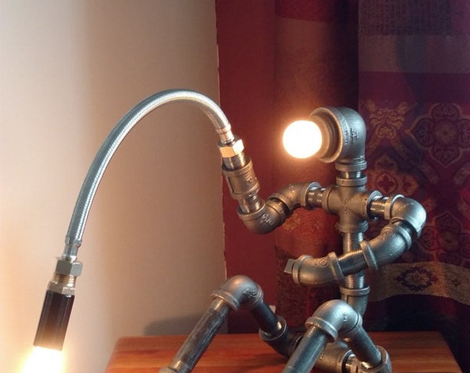 Industrial Pipe Lamp; Robot Lamp; Pipeman, Desk Lamp, Table Lamp; Pipe ...