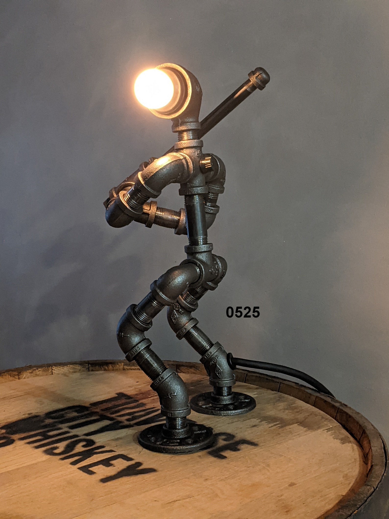 Industrial Pipe Lamp Robot Lamp Pipeman Desk Lamp Table | Etsy