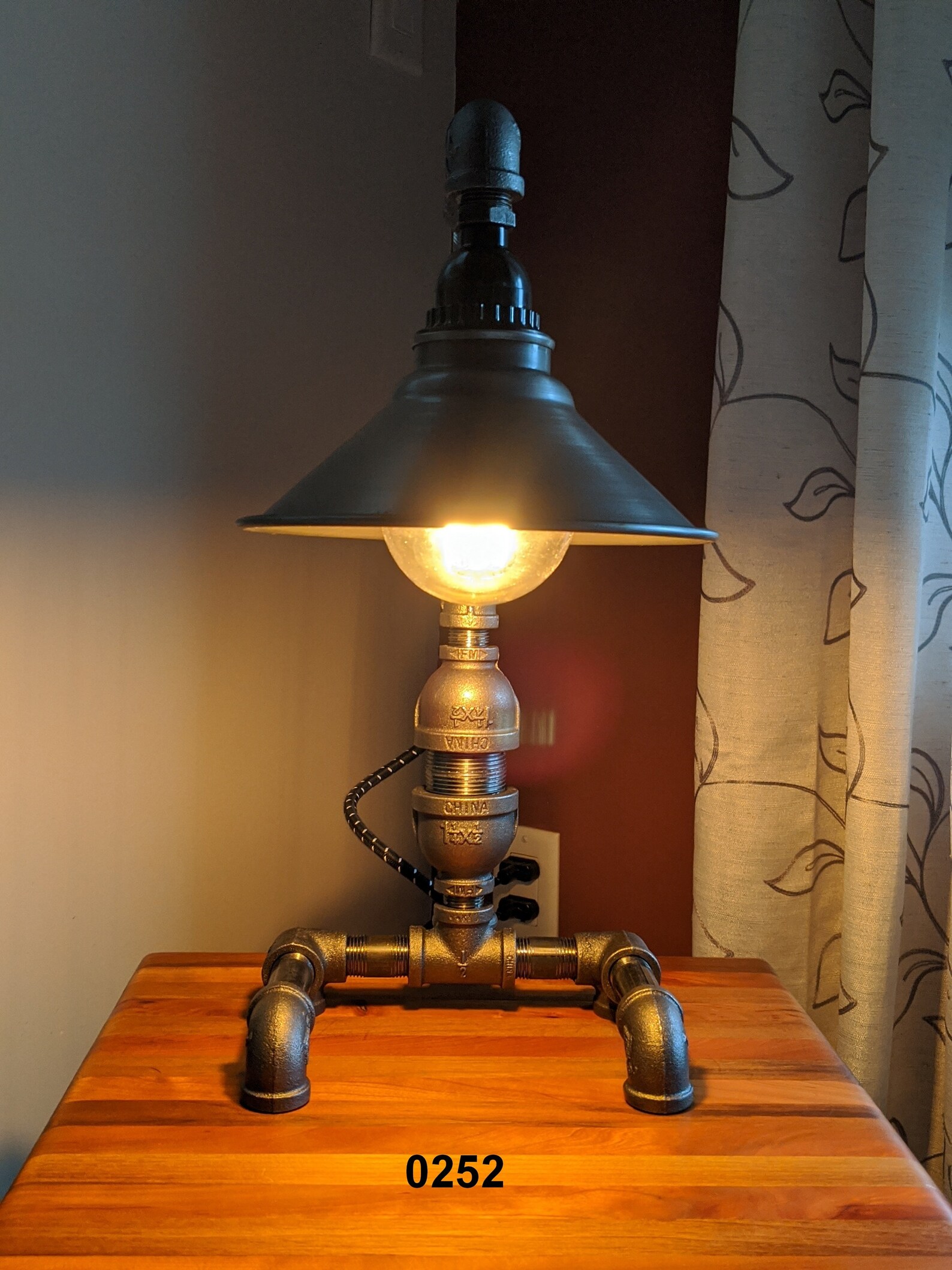 Industrial Pipe Lamp, Edison Lamp, Table Lamp, Desk Lamp, Accent Lamp ...