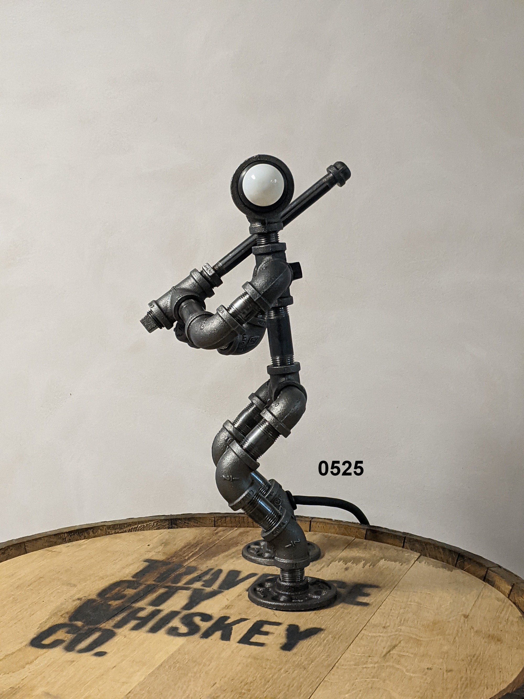 Industrial Pipe Lamp Robot Lamp Pipeman Desk Lamp Table | Etsy