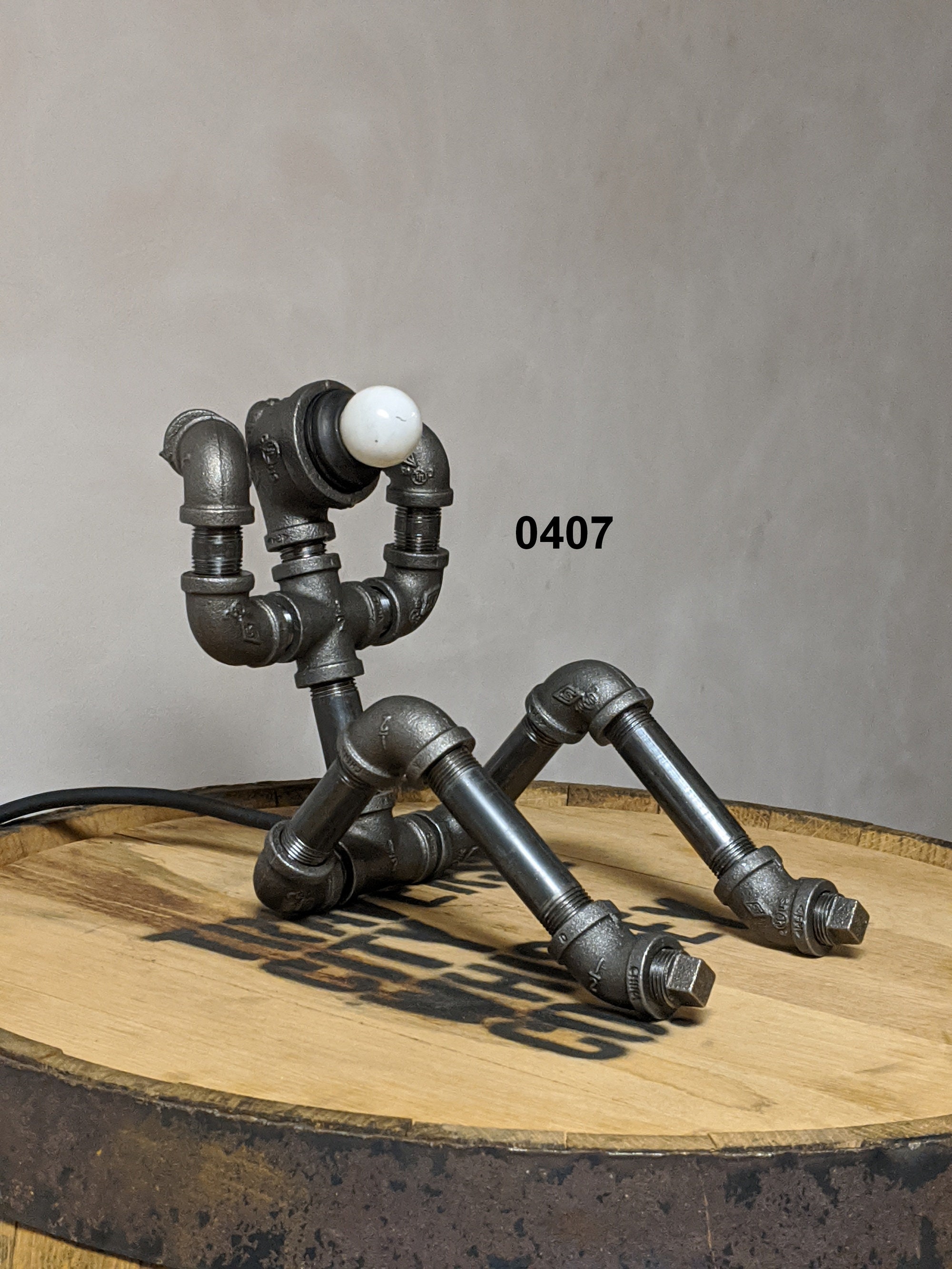 Industrial Pipe Lamp; Robot Lamp; Pipeman, Desk Lamp, Table Lamp; Pipe ...