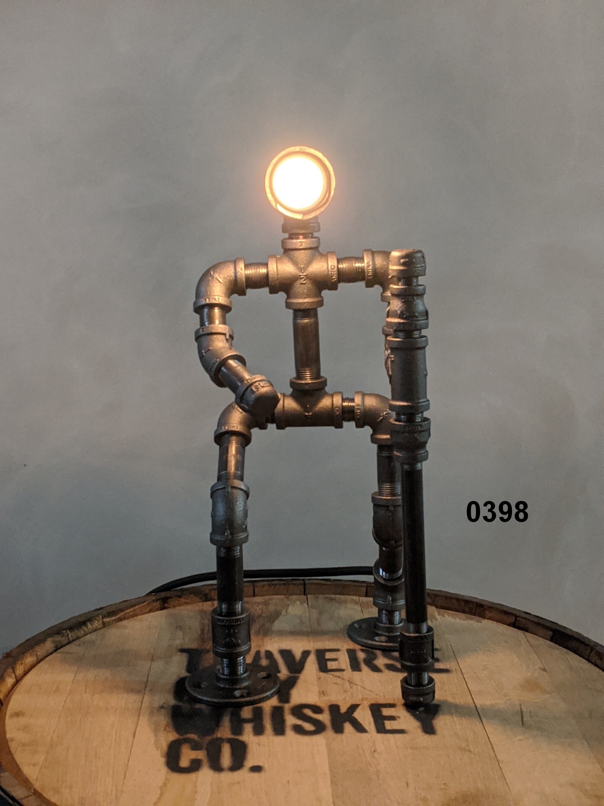 Industrial Pipe Lamp Pipe Lamp Pipeman Robot Lamp Desk | Etsy