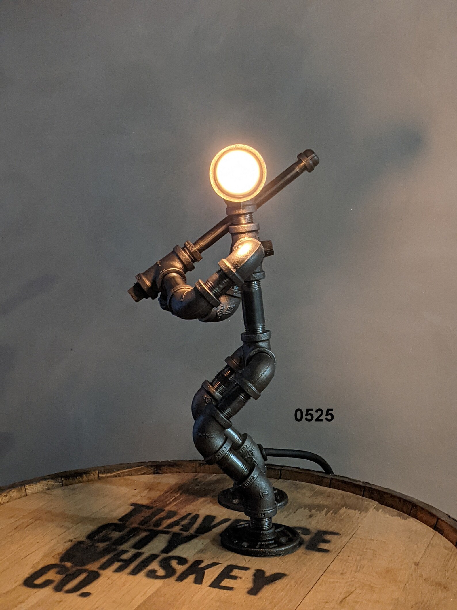 Industrial Pipe Lamp Robot Lamp Pipeman Desk Lamp Table | Etsy