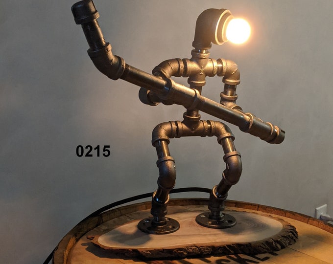 Industrial Pipe Lamp Pipe Lamp Pipeman Robot Lamp Desk Lamp Table Lamp ...