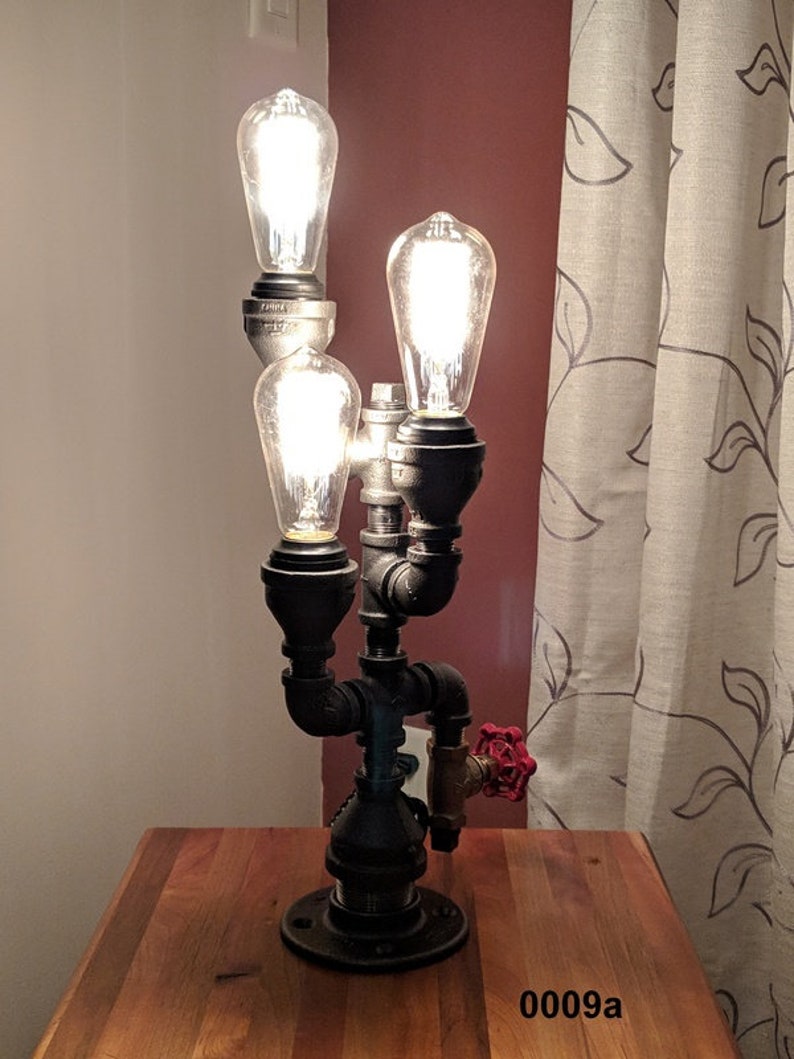 Industrial Pipe Lamp Pipe Lamp Edison Lamp Desk Lamp Table | Etsy