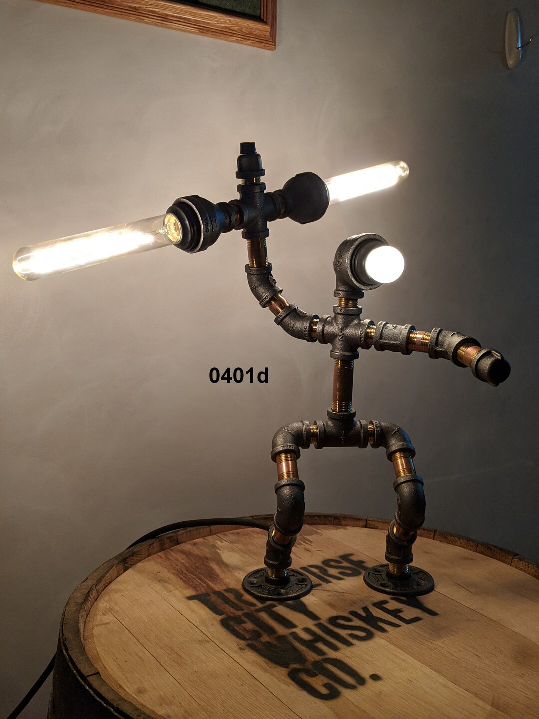 Industrial Pipe Lamp; Robot Lamp; Pipeman, Desk Lamp, Table Lamp; Pipe ...