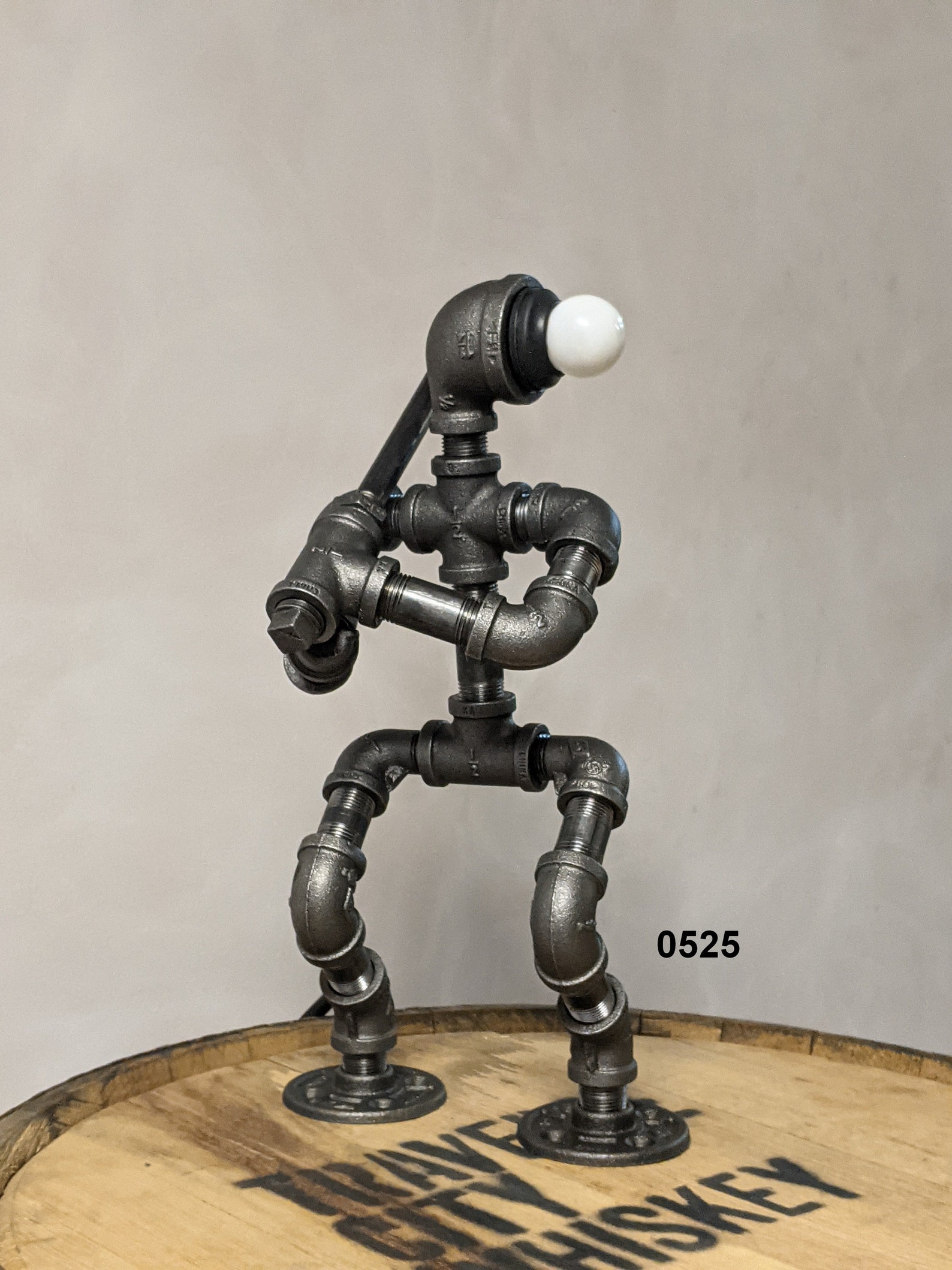 Industrial Pipe Lamp Robot Lamp Pipeman Desk Lamp Table | Etsy