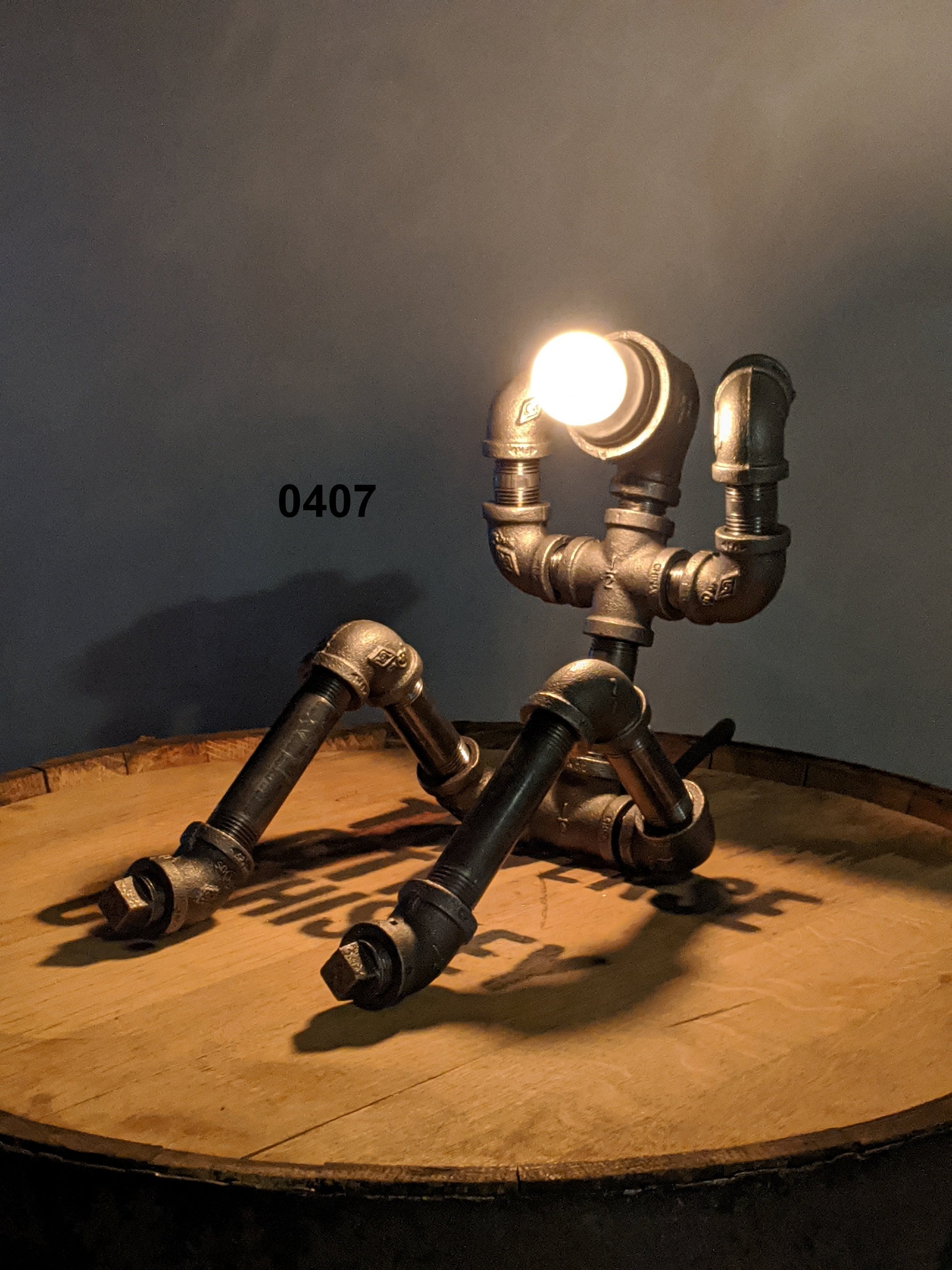 Industrial Pipe Lamp; Robot Lamp; Pipeman, Desk Lamp, Table Lamp; Pipe ...