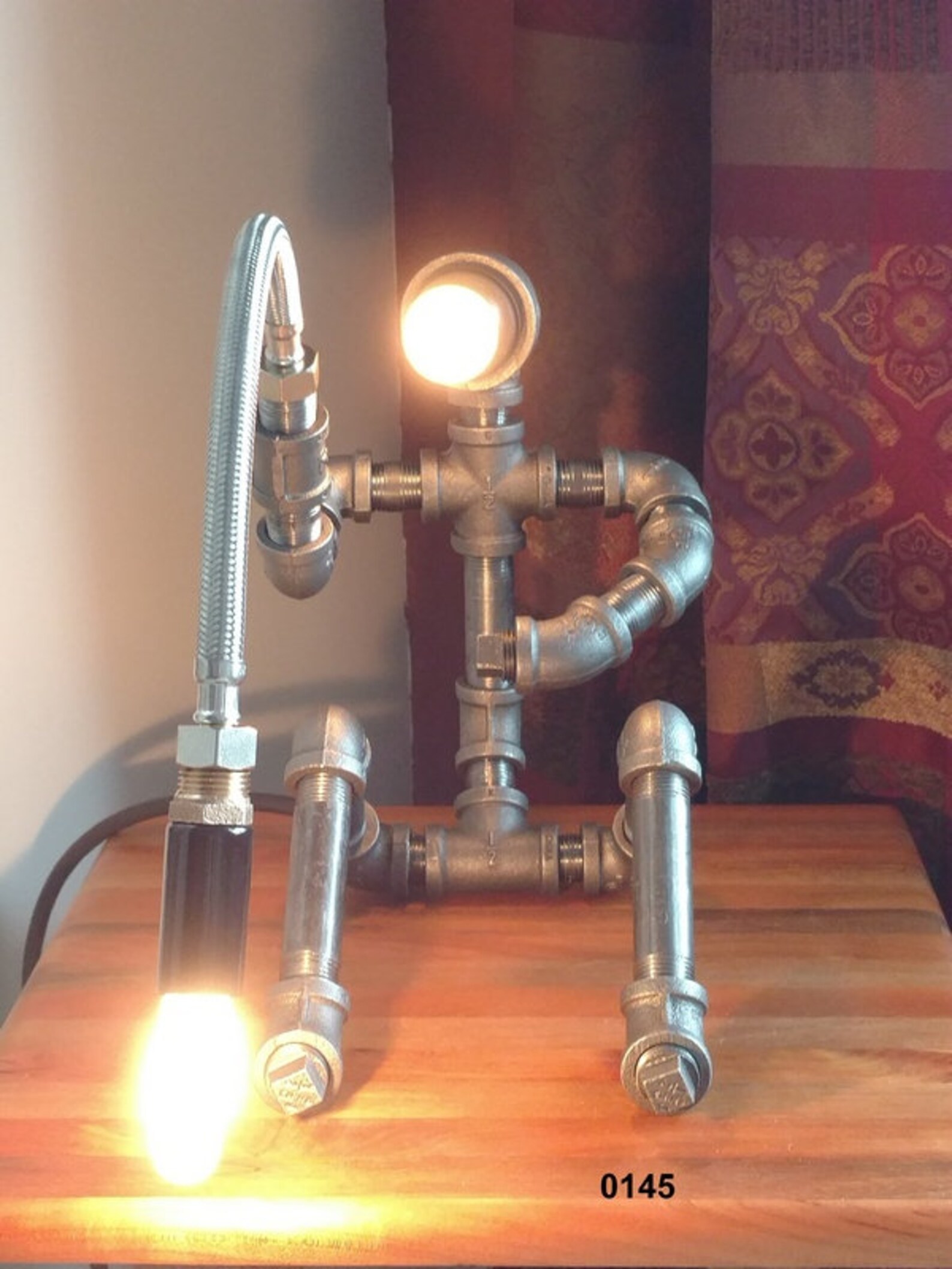 Industrial Pipe Lamp; Robot Lamp; Pipeman, Desk Lamp, Table Lamp; Pipe ...