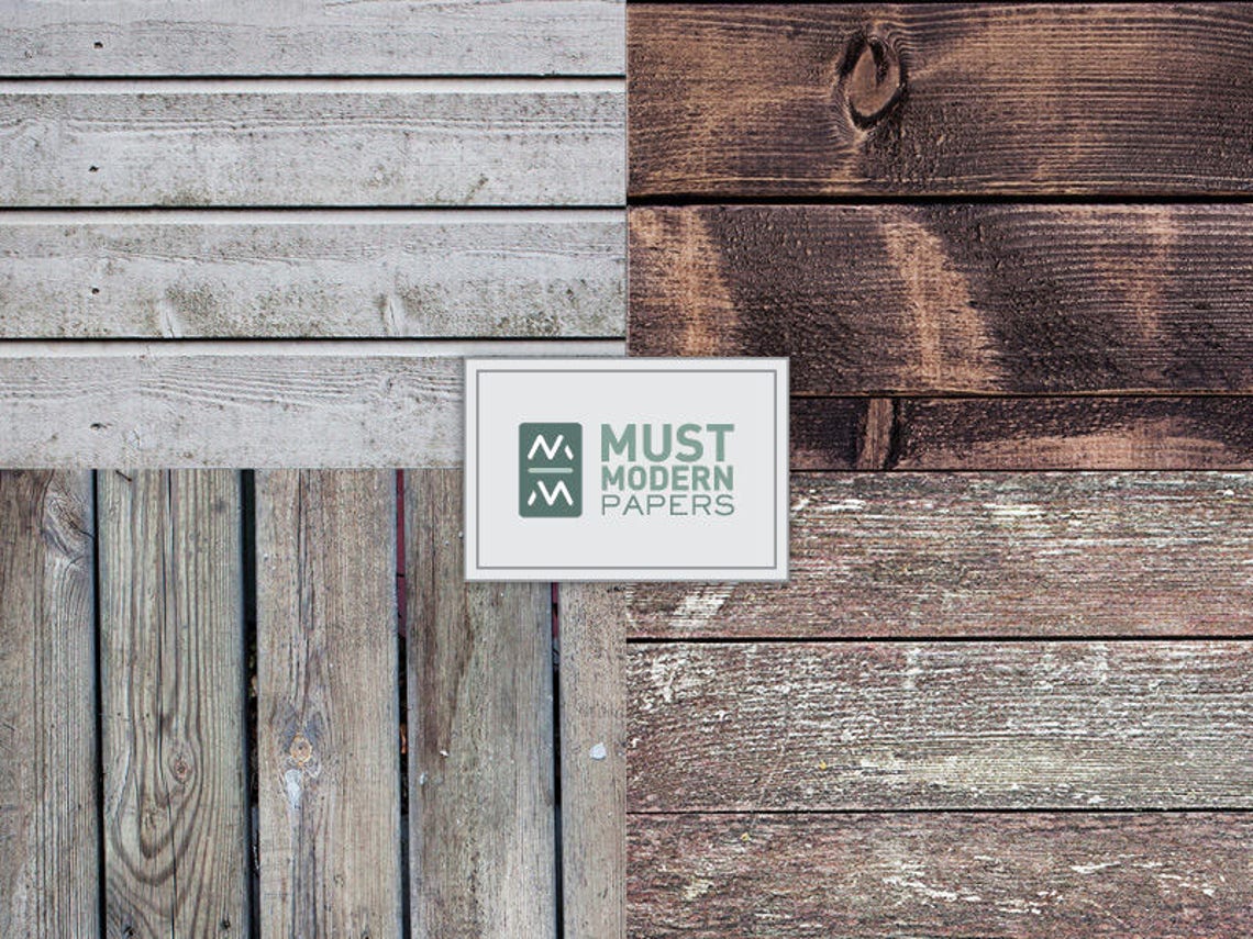 Rustic Wood Digital Paper, Barn Wood Print, Printable Wood Digital ...