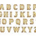Classic Gold Foil Alphabet, Gold Clipart, Gold Font Clipart, Gold ...