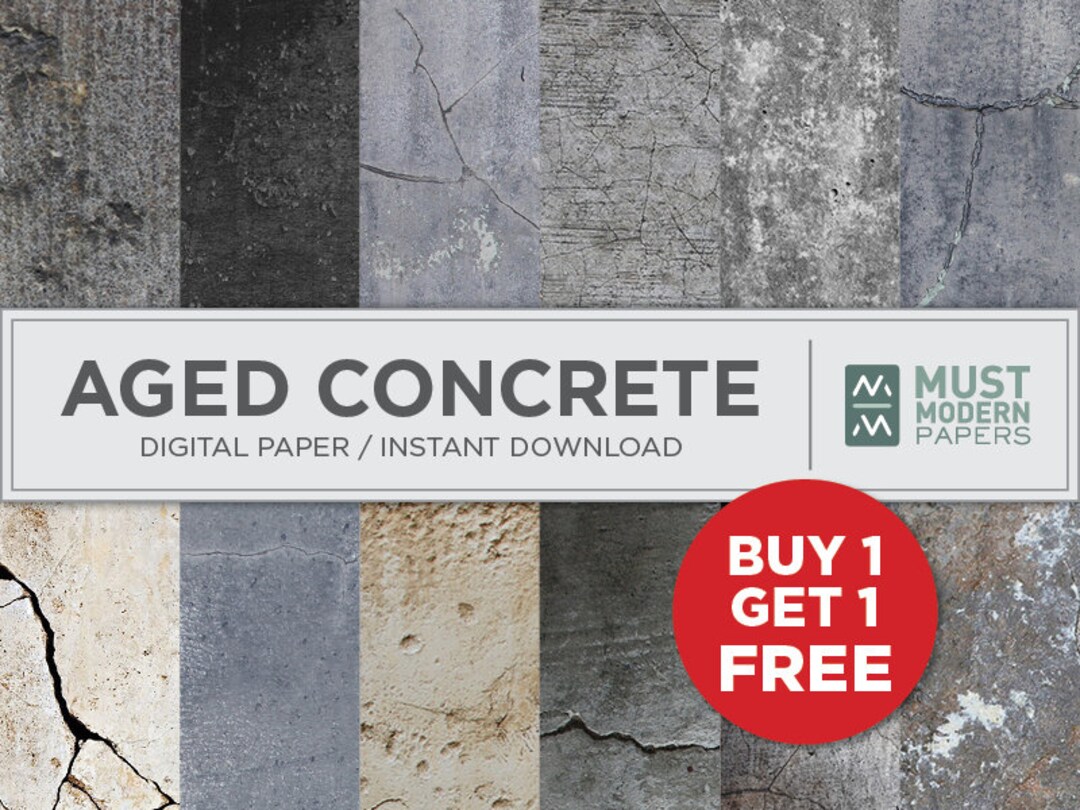 Aged Concrete Digital Paper, Concrete Paper, Concrete Background, Stone ...