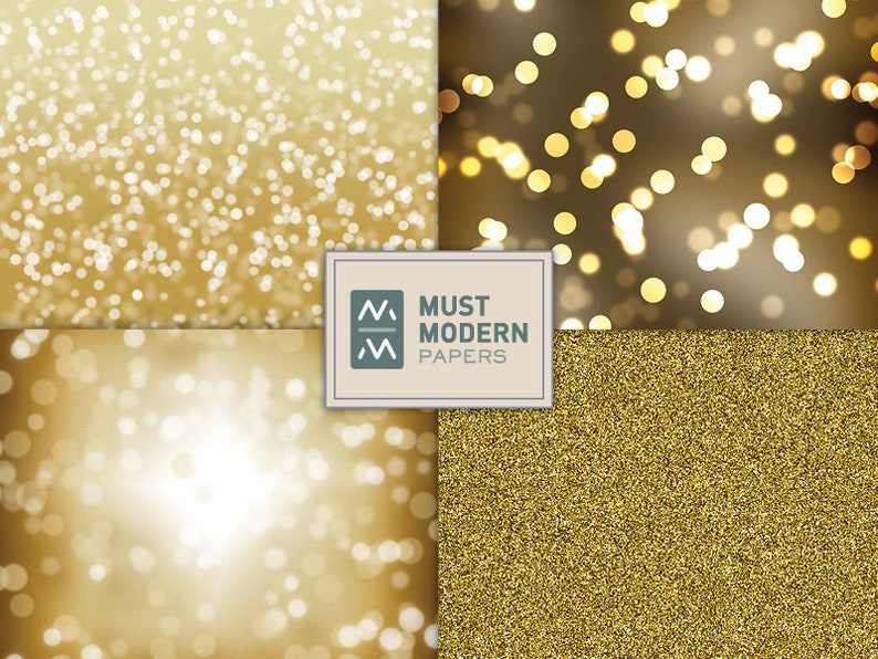 Gold Bokeh Digital Paper Gold Glitter Paper Bokeh Paper - Etsy