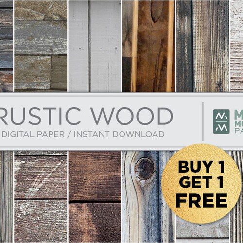 Rustic Wood Digital Paper Barn Wood Print Printable Wood - Etsy