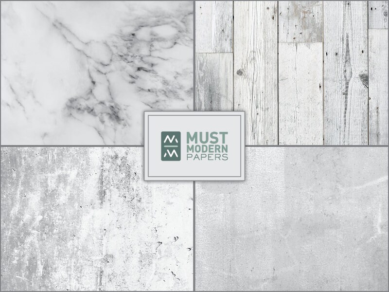 White Textures Digital Paper, White Wood Print, Printable White Digital ...