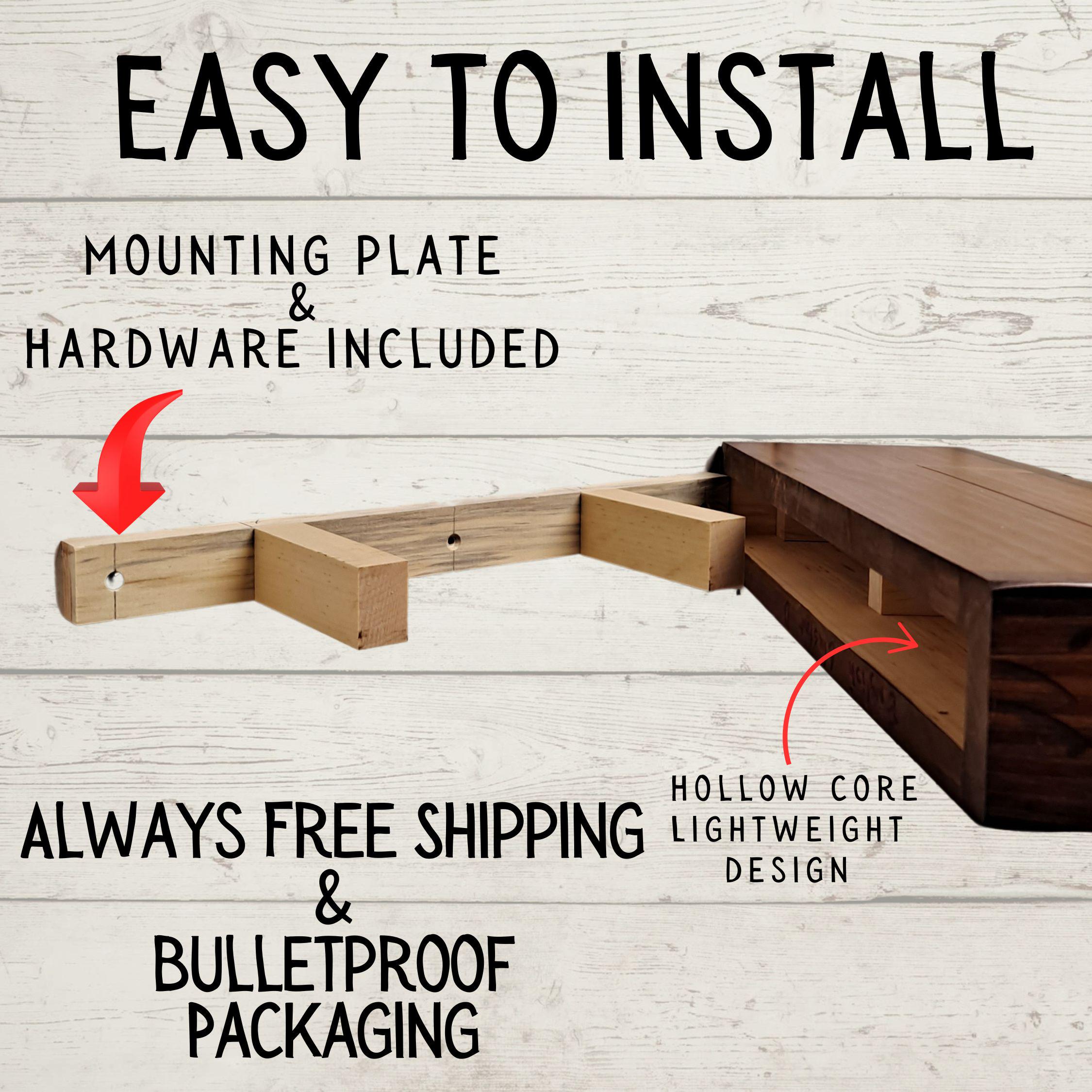 Floating Shelves 3" Thick | Many Sizes Available | Custom Orders ...